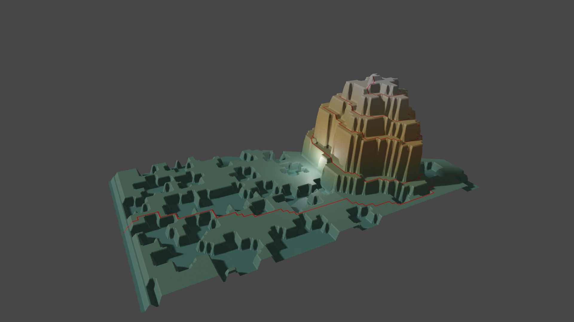 2022 Day 12 Elevation Shading Radventofcode 